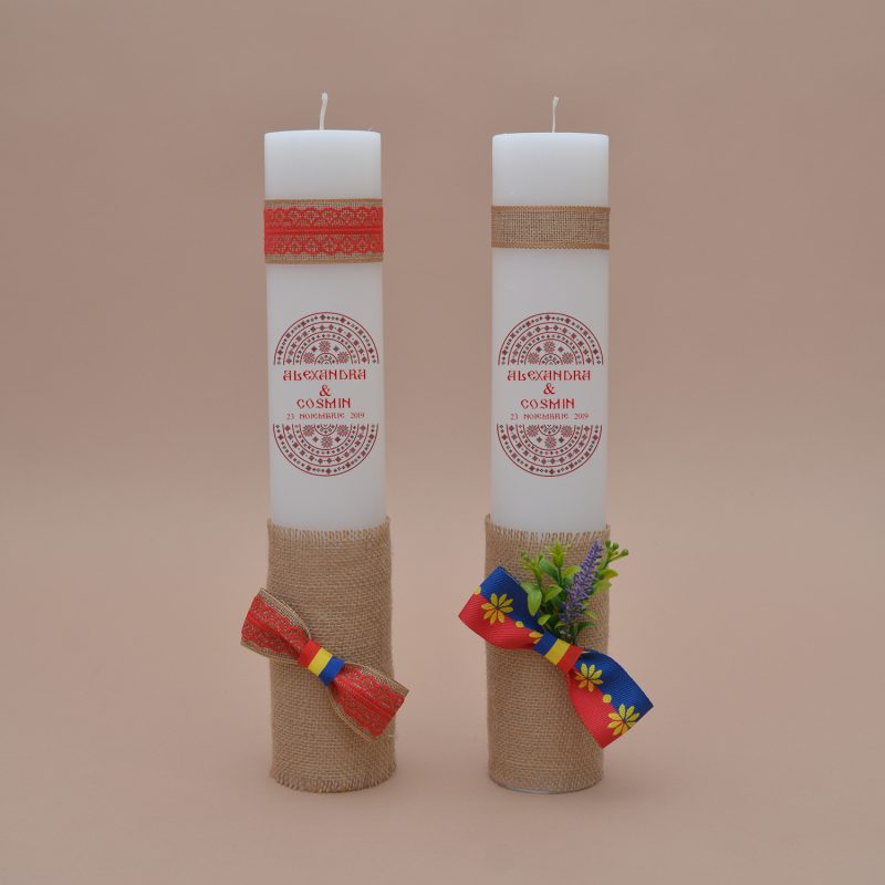 Lumanari Nunta - Traditional Romanesc Cu Decor